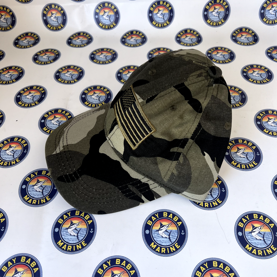 USA Tactical American Flag Camo Camouflage Cap Hat Army Military ...