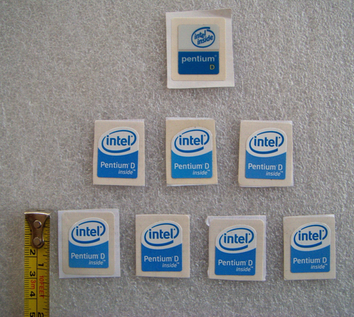 Intel Pentium D Inside Case Decal/Sticker In Various Assorted Types ...