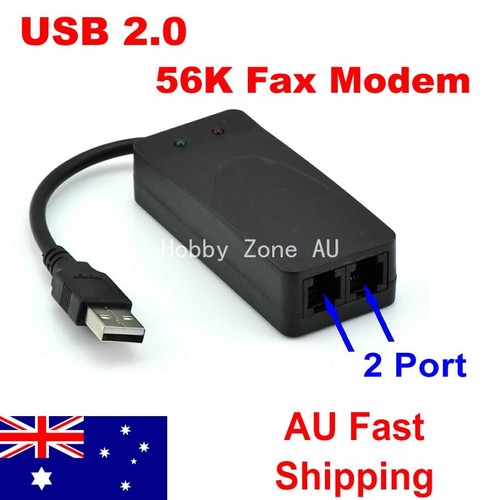 2 Ports USB External Dial up Voice Fax Data Modem 56k Conexant Chip ...