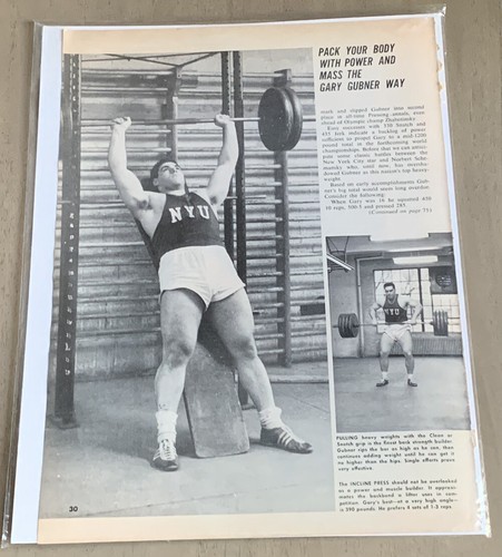 Gary Gubner Olympic Weight Lifter Shot Put Photo From Bodybuilding ...