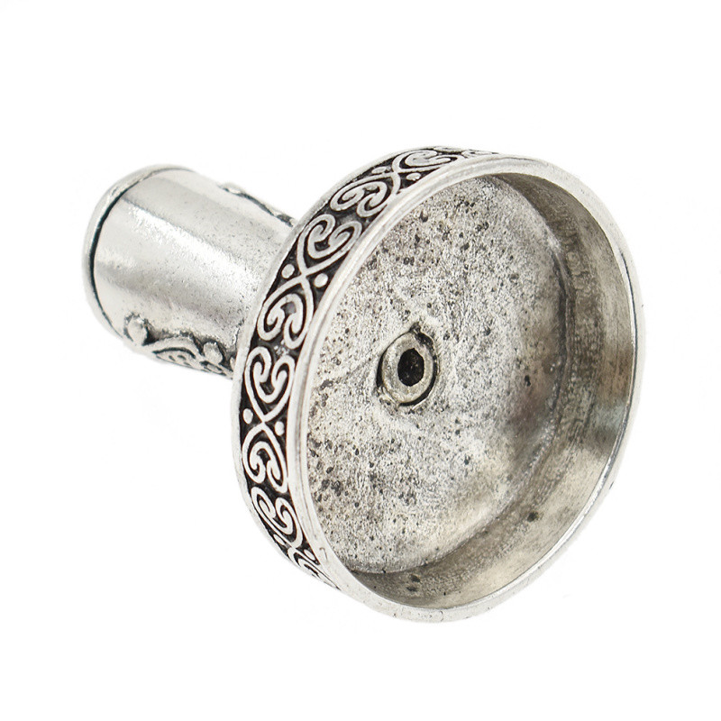 Office Pen Stand Continental Retro Dip Pen Socket Silver Carving Pen ...