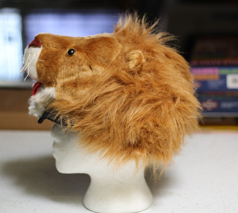 adult LION HAT costume Halloween Costume animal cap Adult PLUSH ...