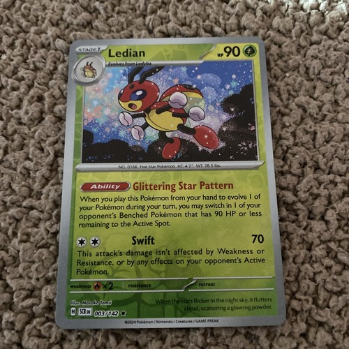 POKEMON STELLAR CROWN REVERSE HOLO Ledian | eBay