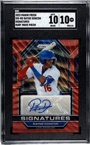 2023 Panini Prizm Rayne Doncon RUBY WAVE PRIZM SGC 10 w/10 AUTO | eBay