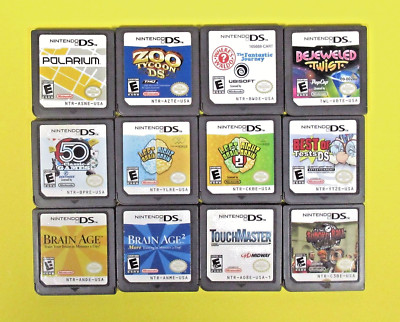Lot of 12 Nintendo DS Game Cartridges & Case- 50 Classic Games ...