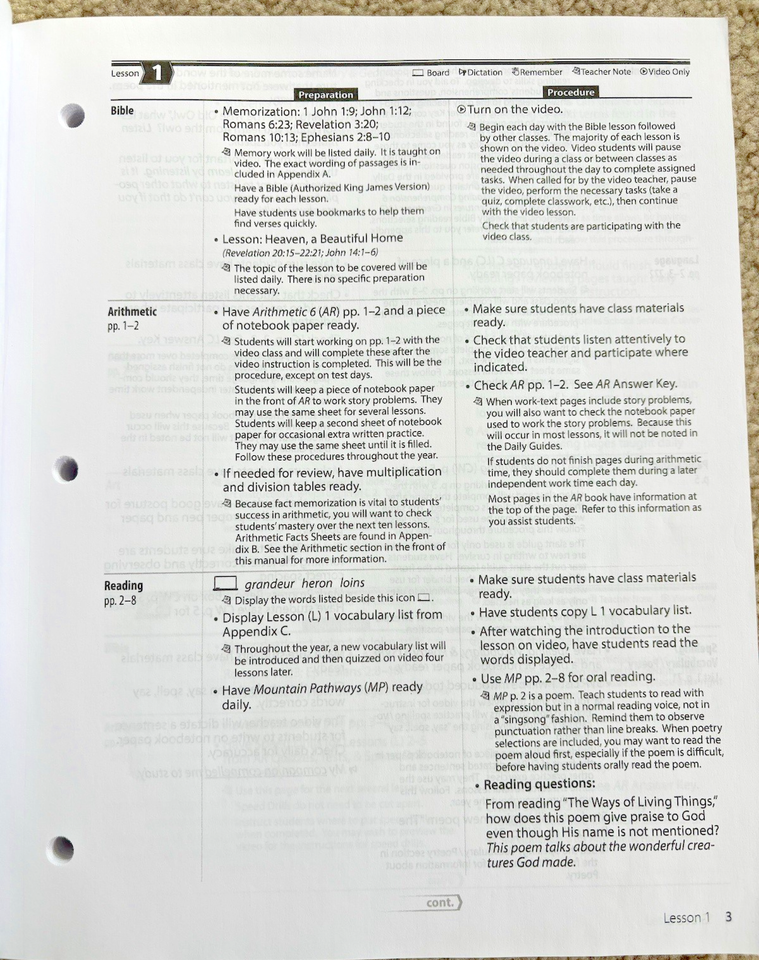 Lot of 25 Abeka 6th Grade Language Math History Health Science Art ...