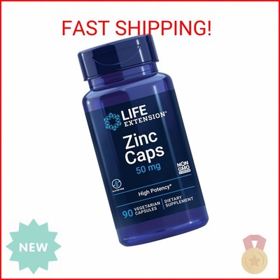 Life Extension Zinc Caps, zinc 50 mg, zinc citrate, Support the body's ...