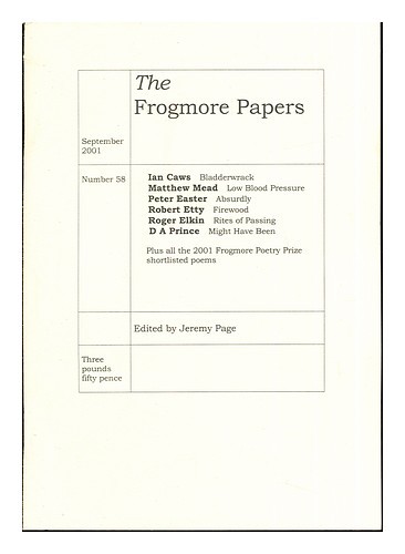 Seite,Jeremy [Edition Die Frogmore Papiere: September,2001: Nummer 58 ...
