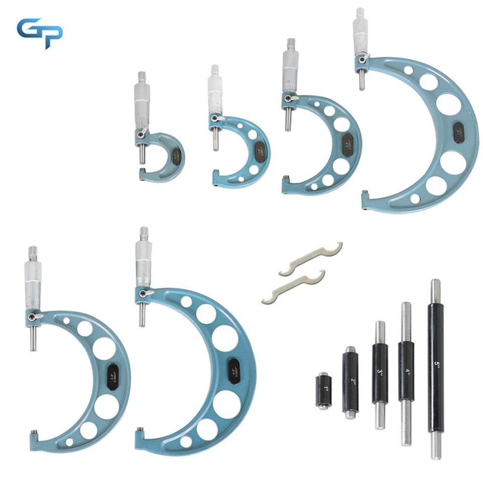 Outside Micrometer Set 0-6"/0.0001" Premium Precision & Carbide Tips ...