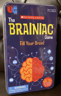 University Games Scholastic 2022 BRAINIAC GAME: Fill Your Brain *Sealed ...