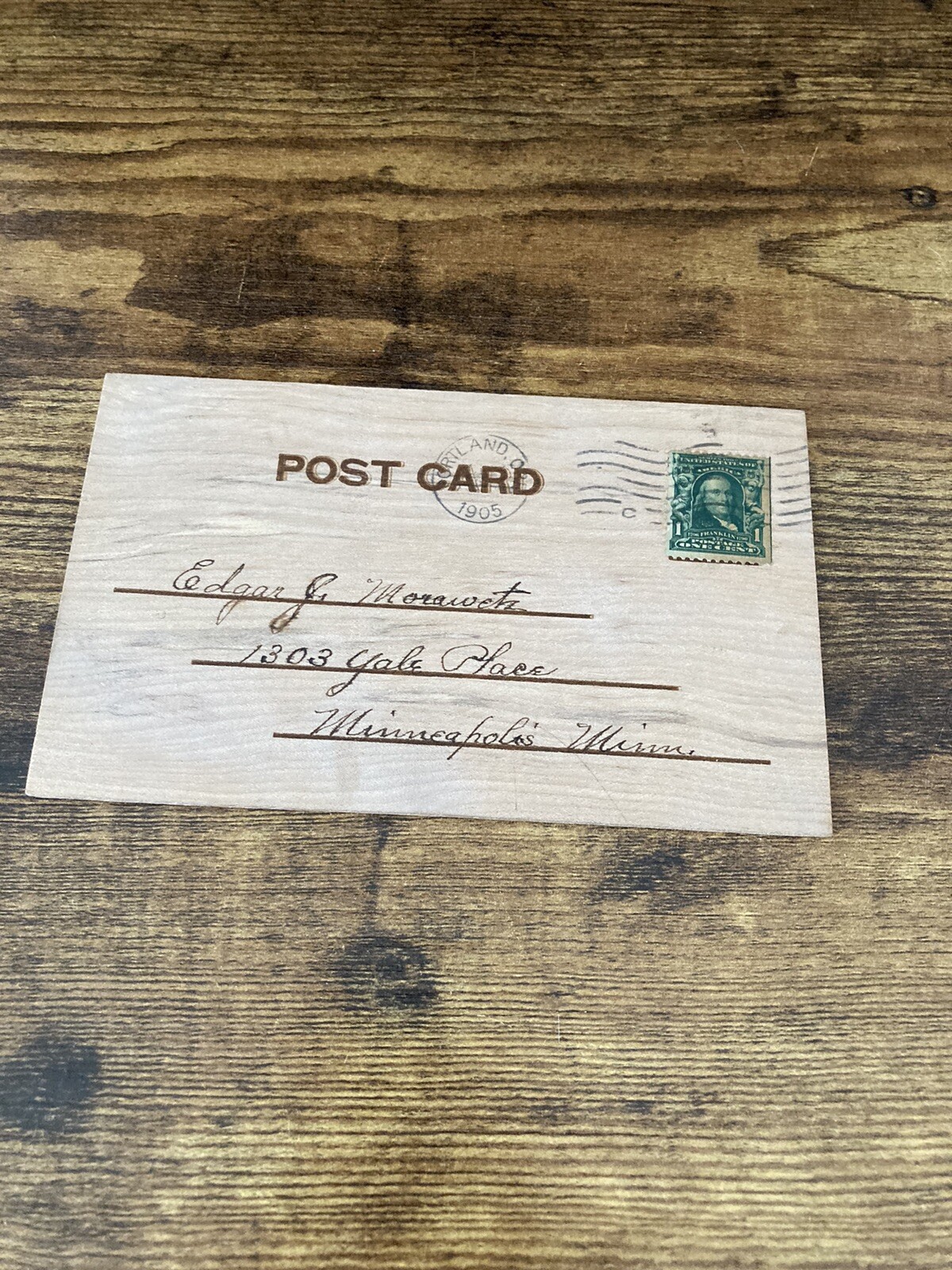 Vintage Wooden Portland Oregon Postcard Card - Posted In 1905 - Rare | eBay