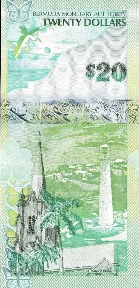 Bermuda 20 Dollars Banknote 2009 Uncirculated. Bermudian Whistling Frog ...