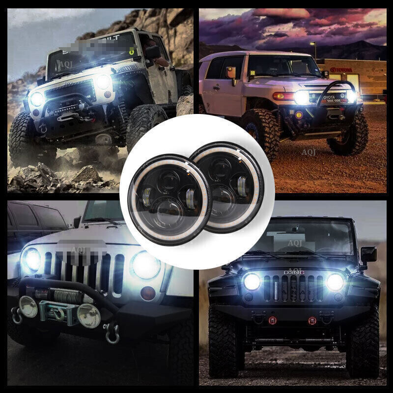 Pair 7" LED Headlights Military Truck Hummer M998 M923 M35a2 24v Humvee ...