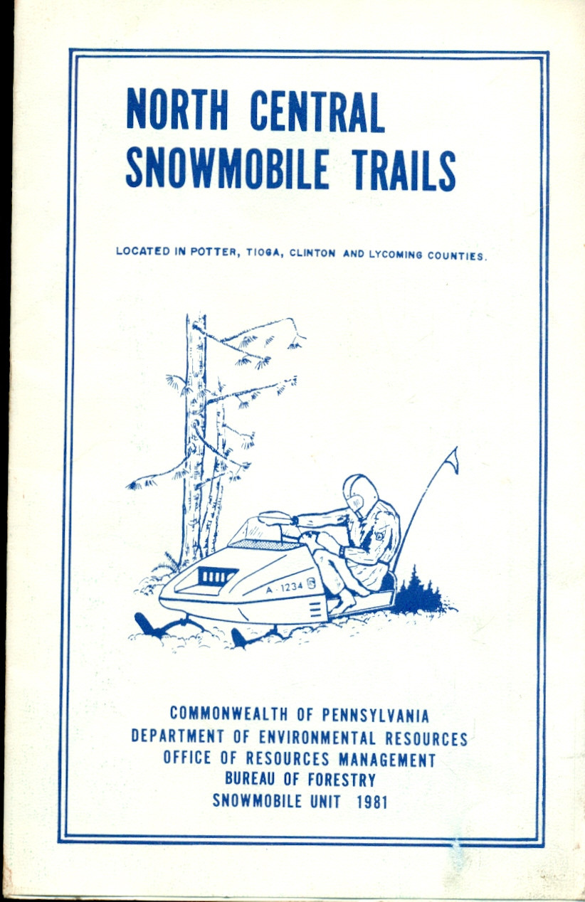 NORTH CENTRAL PENNSYLVANIA SNOWMOBILE TRAILS MAP (1981) | eBay