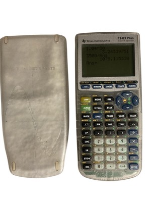 Texas Instruments TI-83 Plus Silver Edition Clear Graphing Calculator w ...