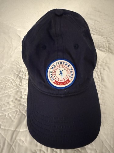 Dave Matthews Band Slideback Hat Tour Logo Patch 1991 Navy Adjustable ...