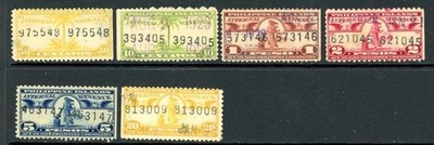 Philippines Selection of 6 Used Internal Revenue Stamps - See Scan (1 ...