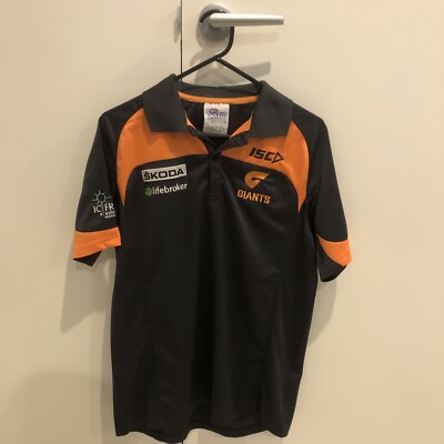 GWS Giants Media Polo Shirt AFL ISC Mens Small | eBay Australia