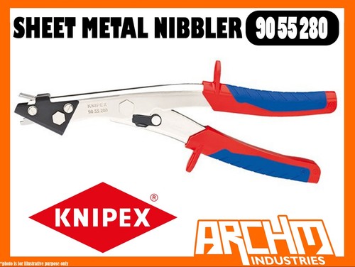 KNIPEX 9055280 - SHEET METAL NIBBLER - 280MM - CUTTING CLEAN CUT EDGES ...