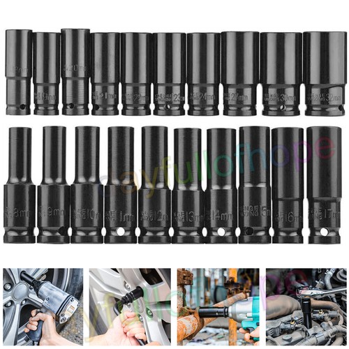 20PCS Deep Impact Socket Set 1/2 Inch Drive Long Reach Impact Sockets ...