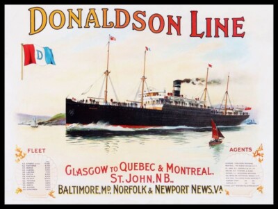 Donaldson Line Canada & Newport News New Metal Sign: 12x16" Ships Free ...