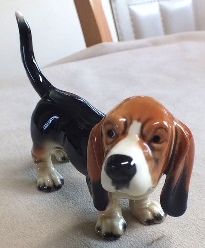 Vintage Goebel W. Germany Basset Hound Figurine Rare | eBay