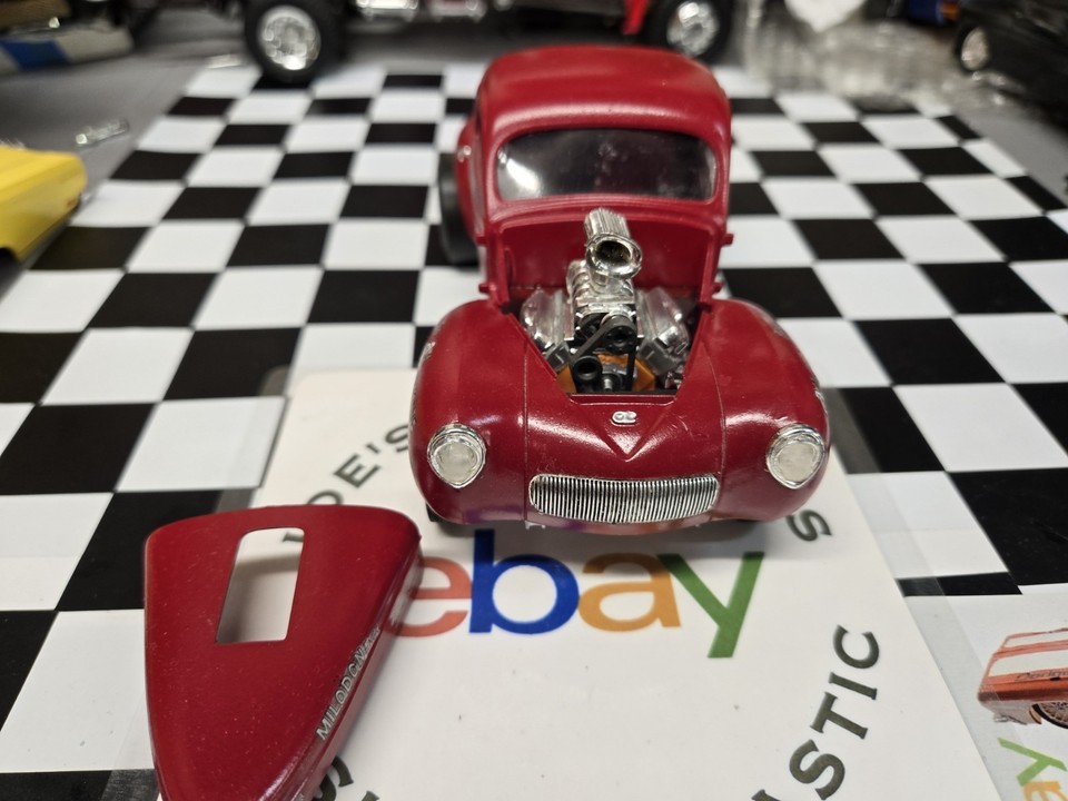 BUILT MODEL CAR REVELL KS PITTMAN WILLYS COUPE DRAG CAR GASSER NICE ...