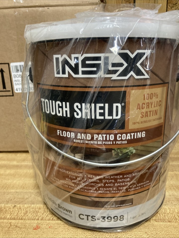 INSL-X Tough Shield Floor and Patio Paint, Saddle Brown, 1 Gallon, 128 ...
