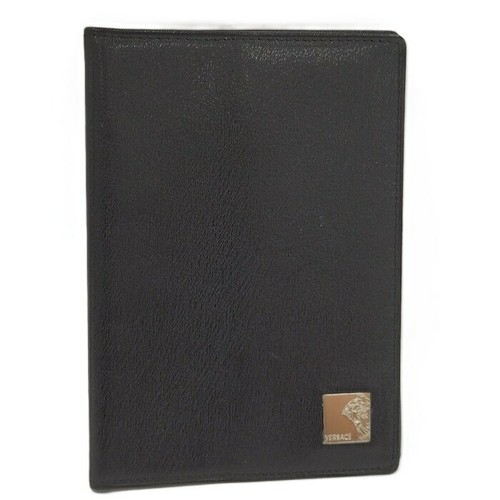Used Versace Notebook Case Cover Leather Black | eBay