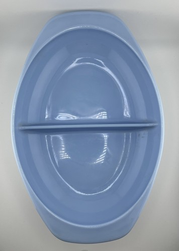 Vintage Pyrex Bluebelle Delphite Blue Divided 1 1/2 qt Casserole Dish ...