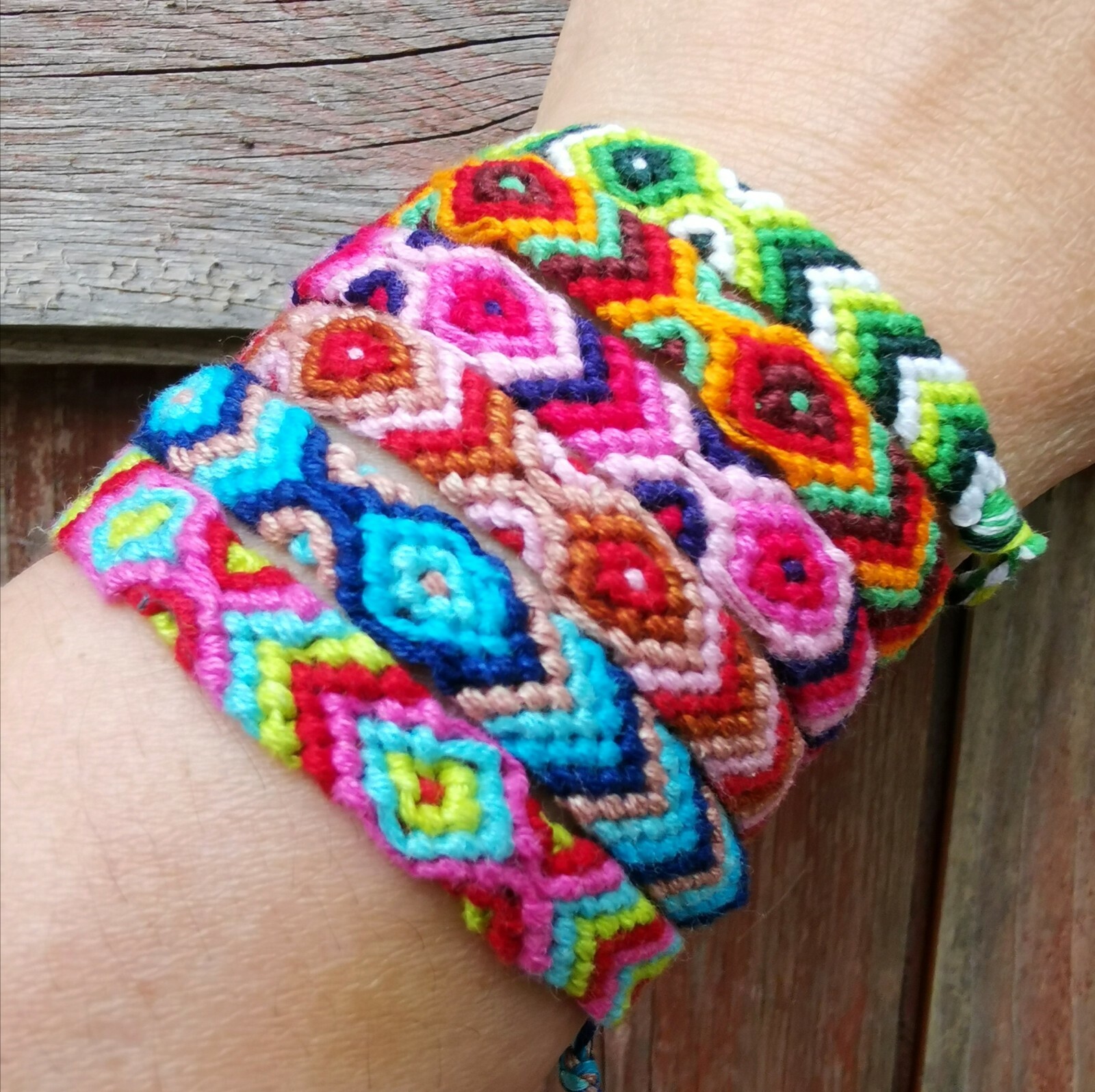 Wholesale of Cotton Thread Friendship Bracelets Adjustable Multi Colour ...