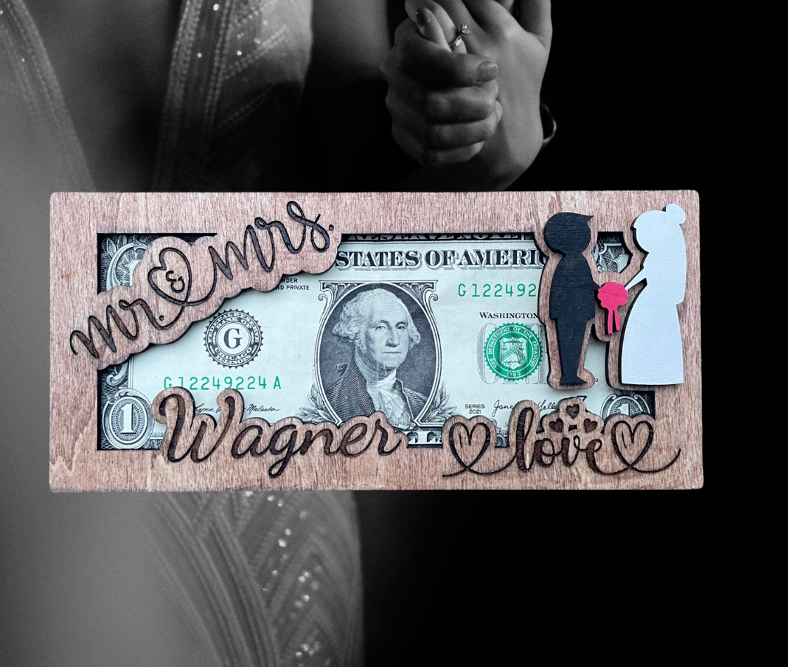 Personalized Wedding Gift Money Holder Wedding Shower Gift Bride and ...