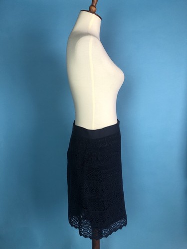 Ann Taylor LOFT Navy Blue Lace Mini Skirt Size 4 | eBay UK