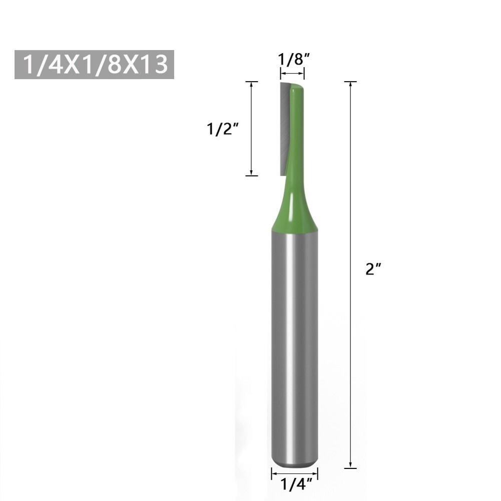 1-7pc*1/4 Shank Single Double Flute Straight Router-Bit Milling Cutter ...