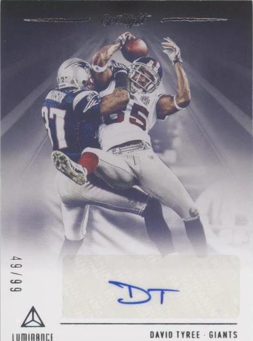 2020 Panini Luminance - Spotlight Signatures David Tyree #SS-15 /99 (AU ...