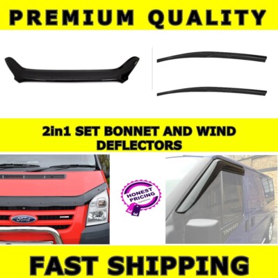 Ford Transit MK7 2007-2013 Wind Rain deflectors & Bonnet Deflector ...