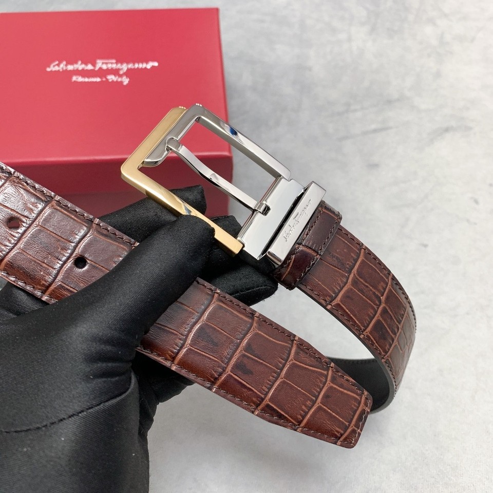Italian Made Handcrafted Ferragamo belt authentic men | eBay UK