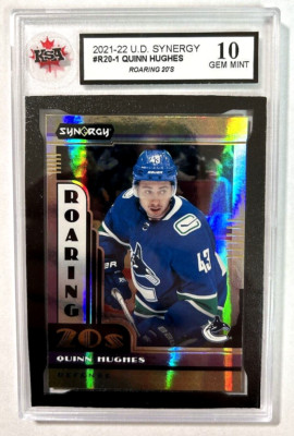 2021-22 Synergy Roaring 20s #R201 Quinn Hughes | KSA GRADED GEM MINT 10 ...