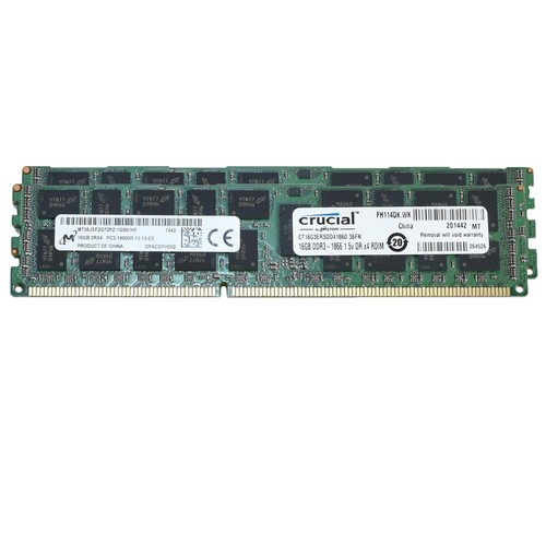 Crucial DDR3 16GB 1866MHz 240-Pin PC3-14900 ECC Registered Server RAM 1 ...