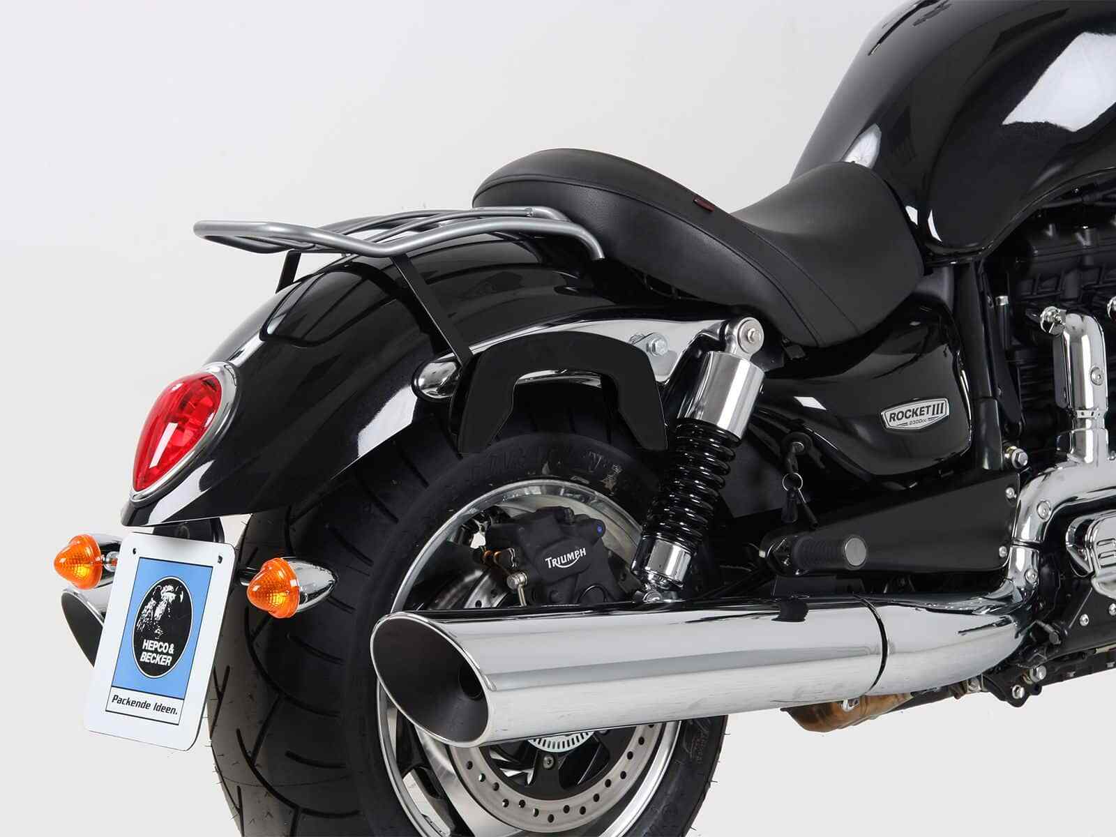 TRIUMPH ROCKET III ROADSTER PANNIERS H&B ROYSTER NEO W/ C-BOW KIT 2004 ...