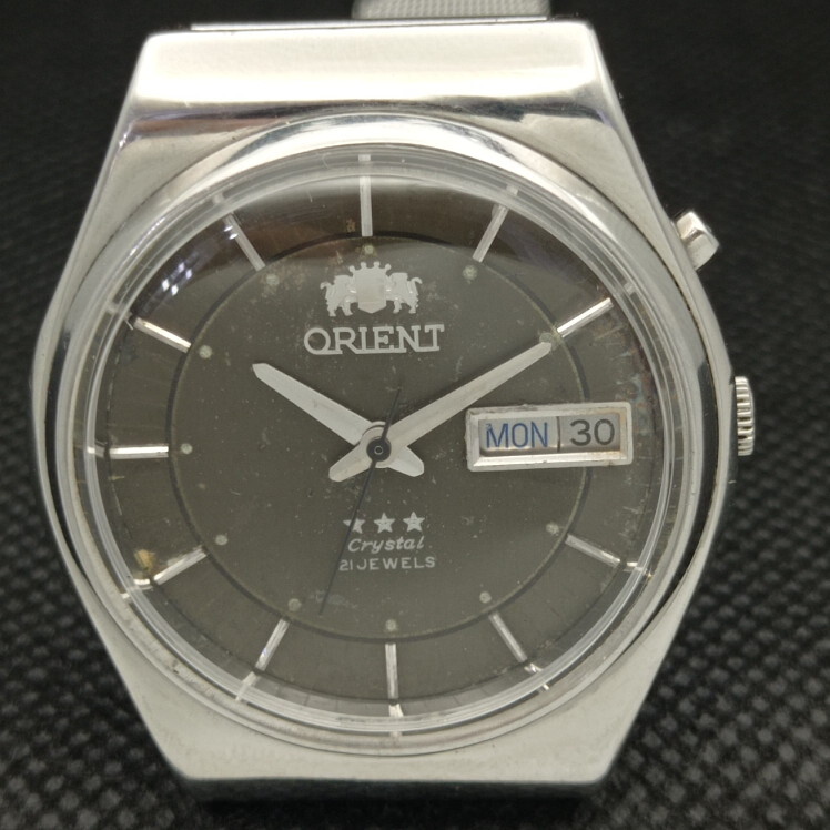 OLD ORIENT CRYSTAL AUTOMATIC 46941 JAPAN MENS ORIGINAL DIAL WATCH 606 ...