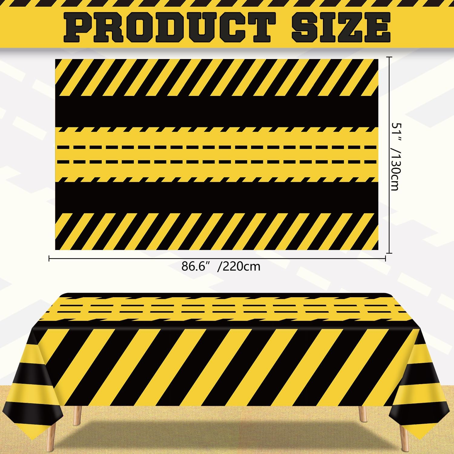 4 Pack Construction Tablecloth Construction Road Party Decorations ...