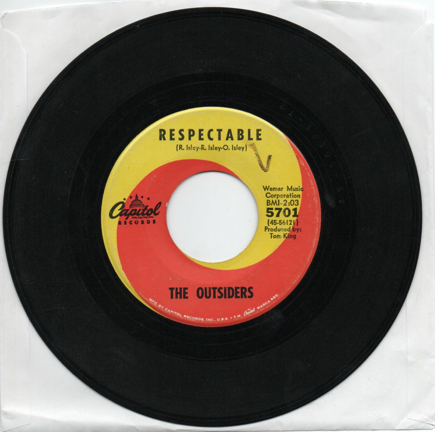The Outsiders Respectable on Capitol Original 45 | eBay