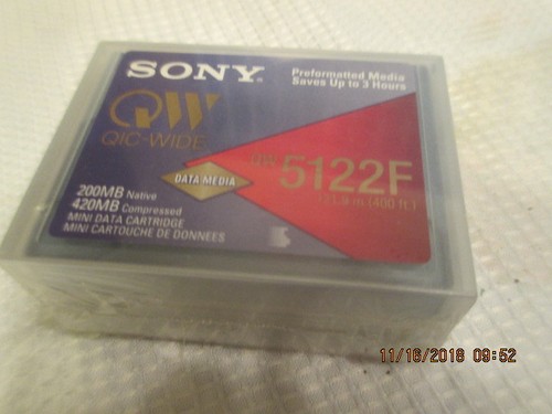 SEALED 2-PACK SONY DATA CARTRIDGE QW QIC WIDE 5122F 200MB (UNOPENED ...