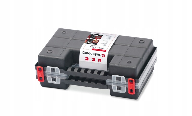 Duo Compartment Storage Tandem Organiser Case Tool Box Adjustable ...