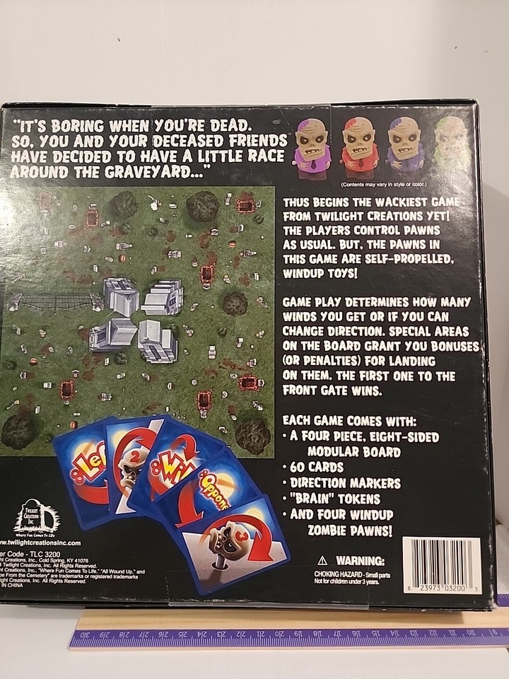 2004 Twilight Creations ALL WOUND UP zombie Wind Up Toy Board game 100% ...