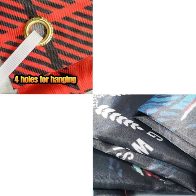 Easy Folding Flag with Holes to Toss Interactive Party Activity Playset ...