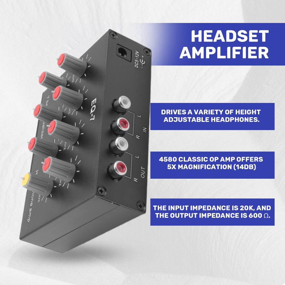 EQ-7 Car Audio Headset Amplifier 7-Band EQ Equalizer T9I66008 | eBay UK