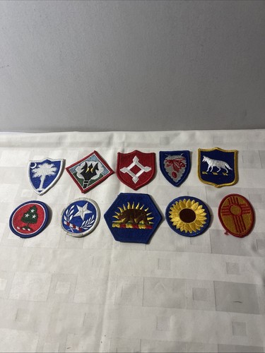 10 Different States Of National Guard Arm Patches Nice Shape NOS | eBay
