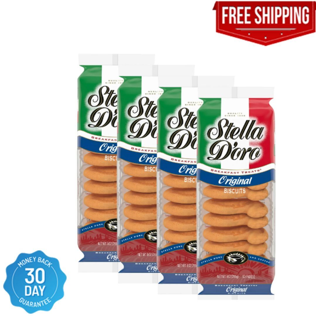 (4 Pack) Stella D'Oro Cookies Original Breakfast Treats, 9 Oz | eBay